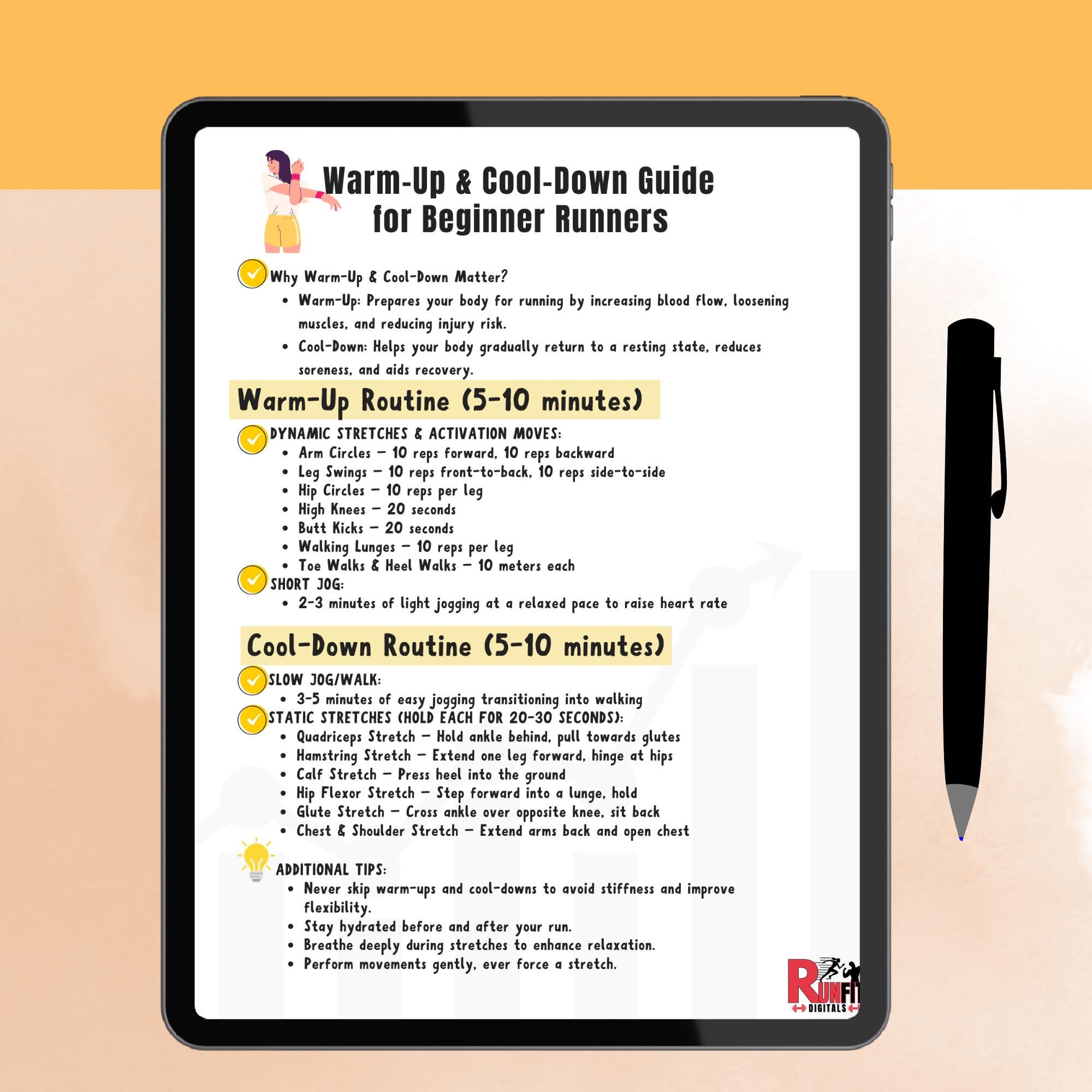 Beginner's 5K Training Plan and Tracker Printable Fitness Tracker ...