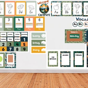 Camping Classroom Decor, Colourful, Decoration, Class, Birthday Chart ...
