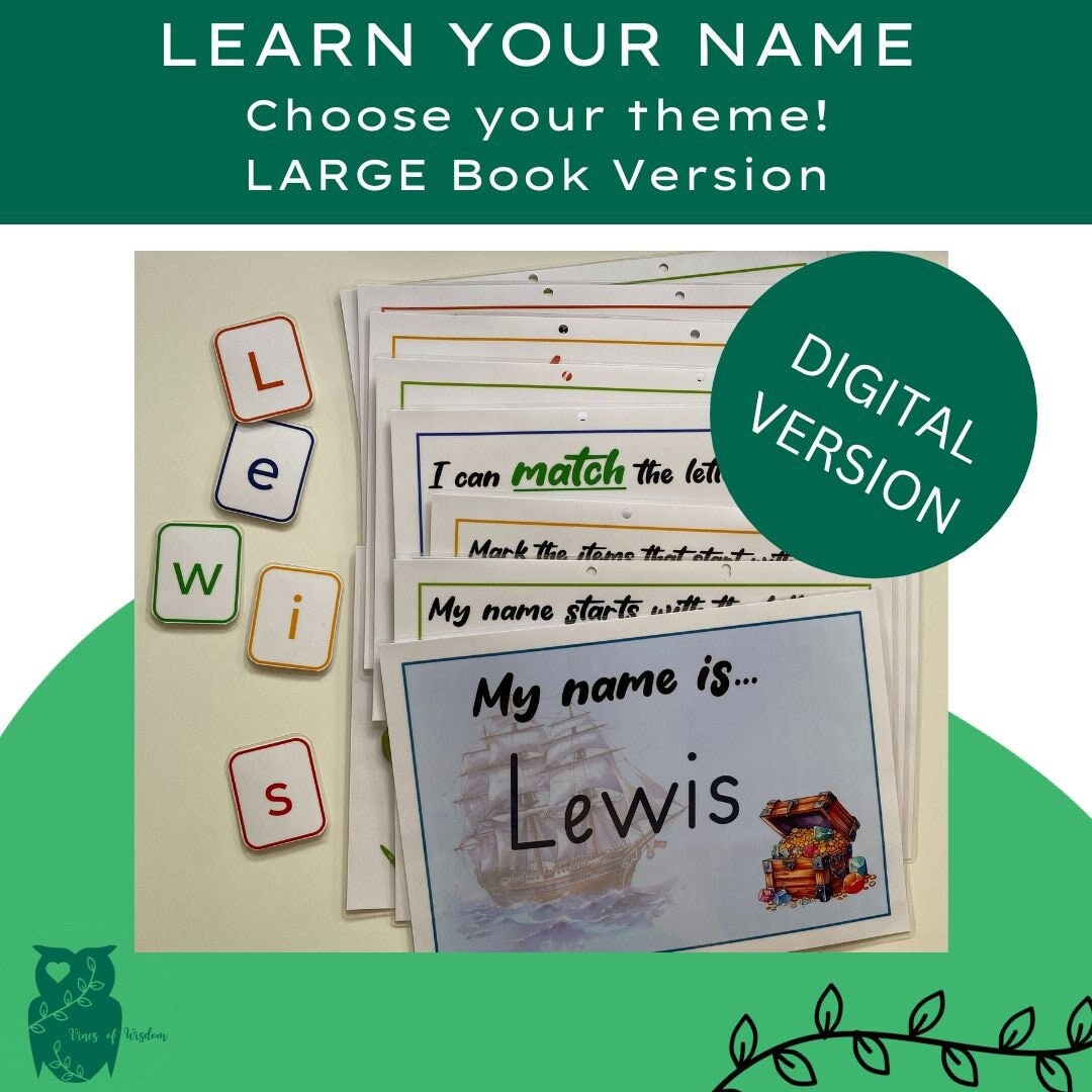 Learn Your Name (digital), Learning Book, Repetitive Learning, Perfect ...