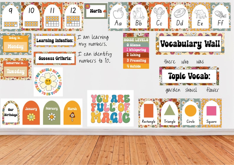 Retro Classroom Decor, Flower Power, Groovy 70s Decoration, Class ...