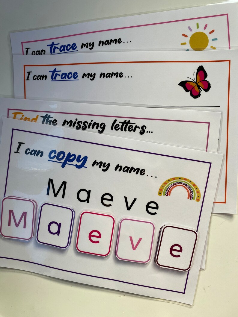 Learn Your Name digital Learning Book Repetitive Learning - Etsy