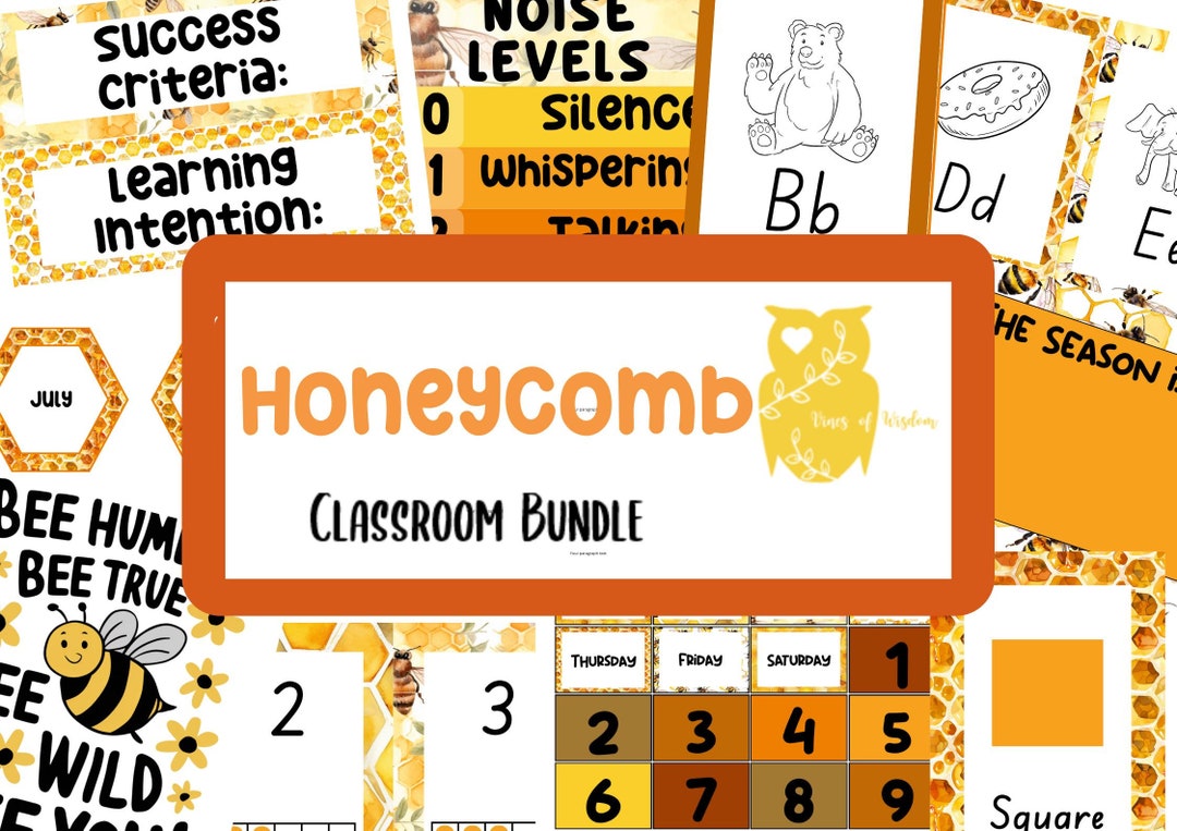 Honeycomb Classroom Decor, Yellows, Decoration, Class, Birthday Chart ...
