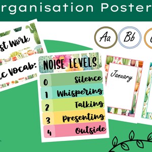 Cactus Classroom Decor, Plants, Blue, Pink, Green, Decoration, Class ...