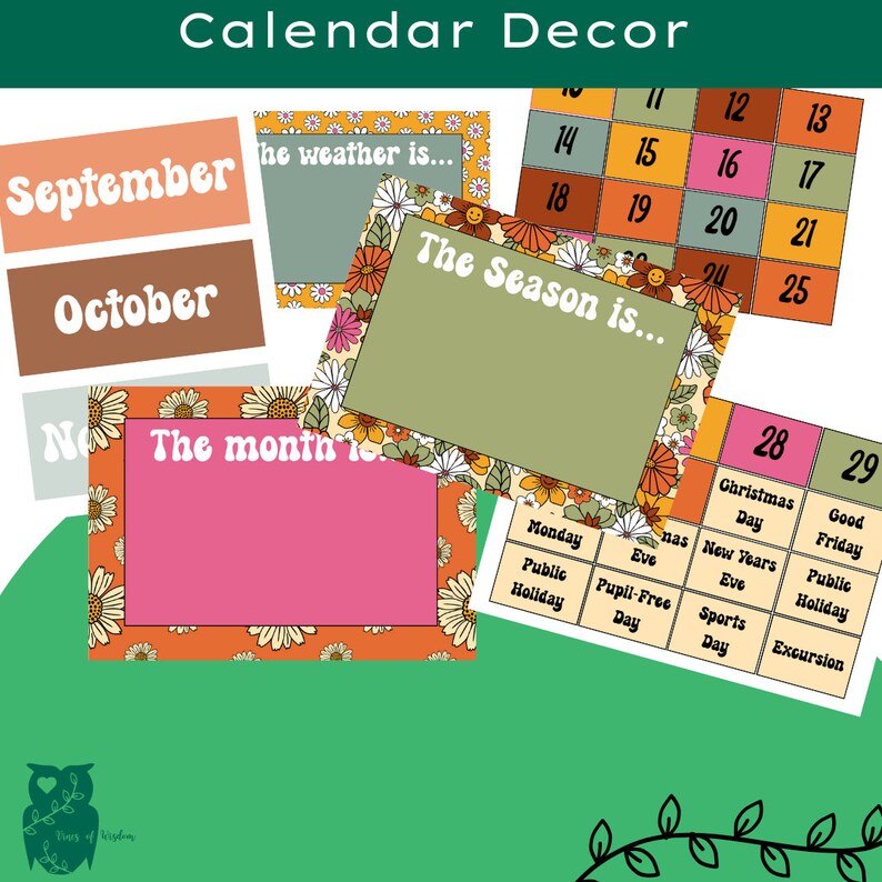 Retro Classroom Decor, Flower Power, Groovy 70s Decoration, Class ...