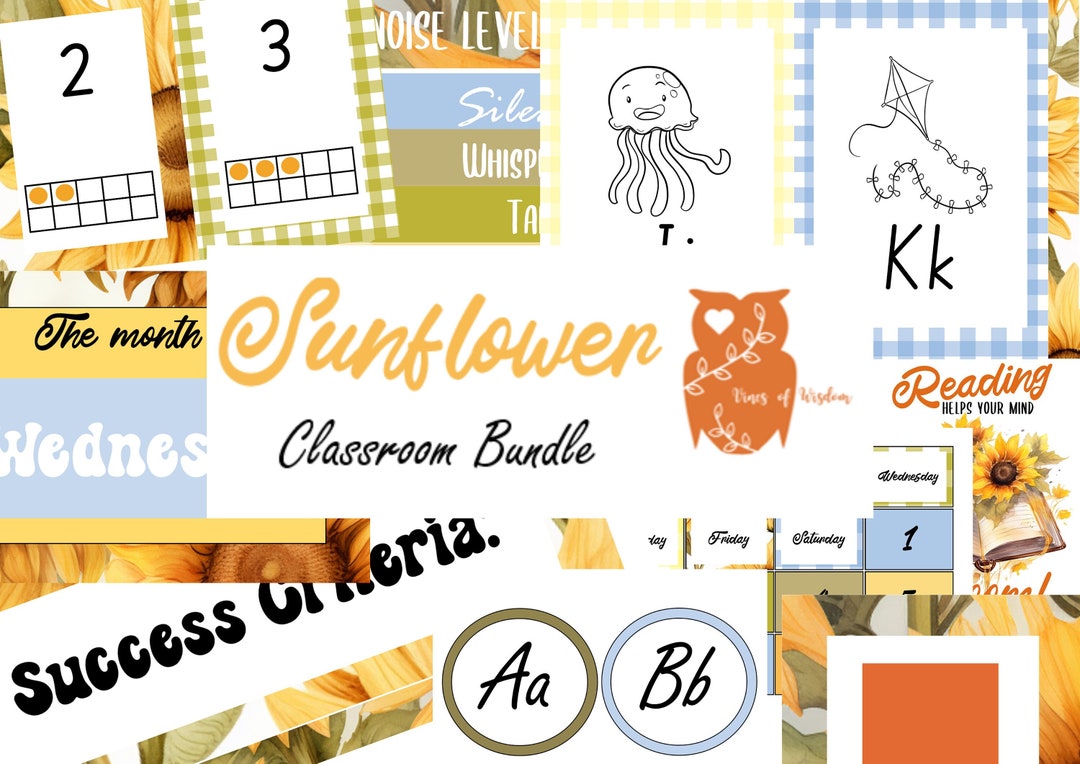 Sunflower Classroom Decor, Sunny Day, Yellow, Decoration, Class ...