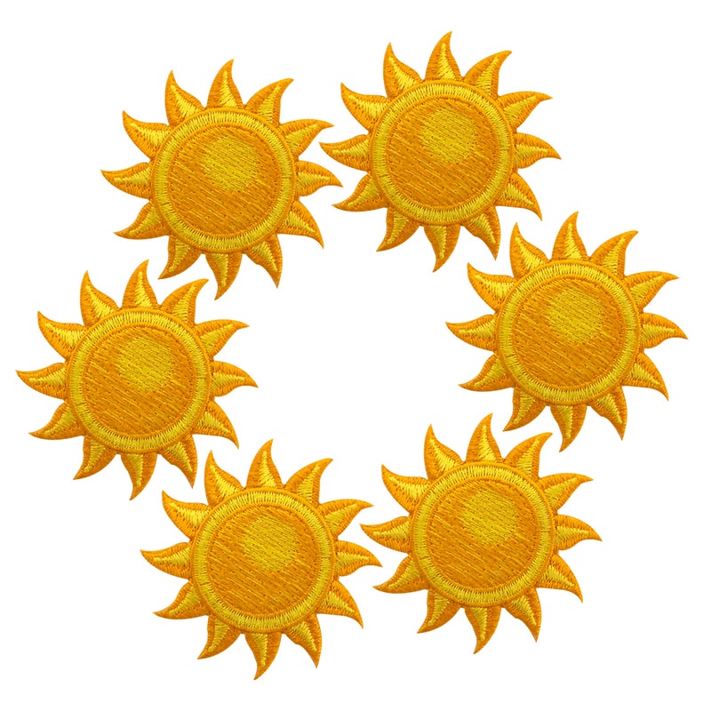Embroidered Patch Sun - Etsy