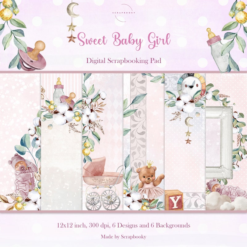 Girl Digital Paper - Etsy