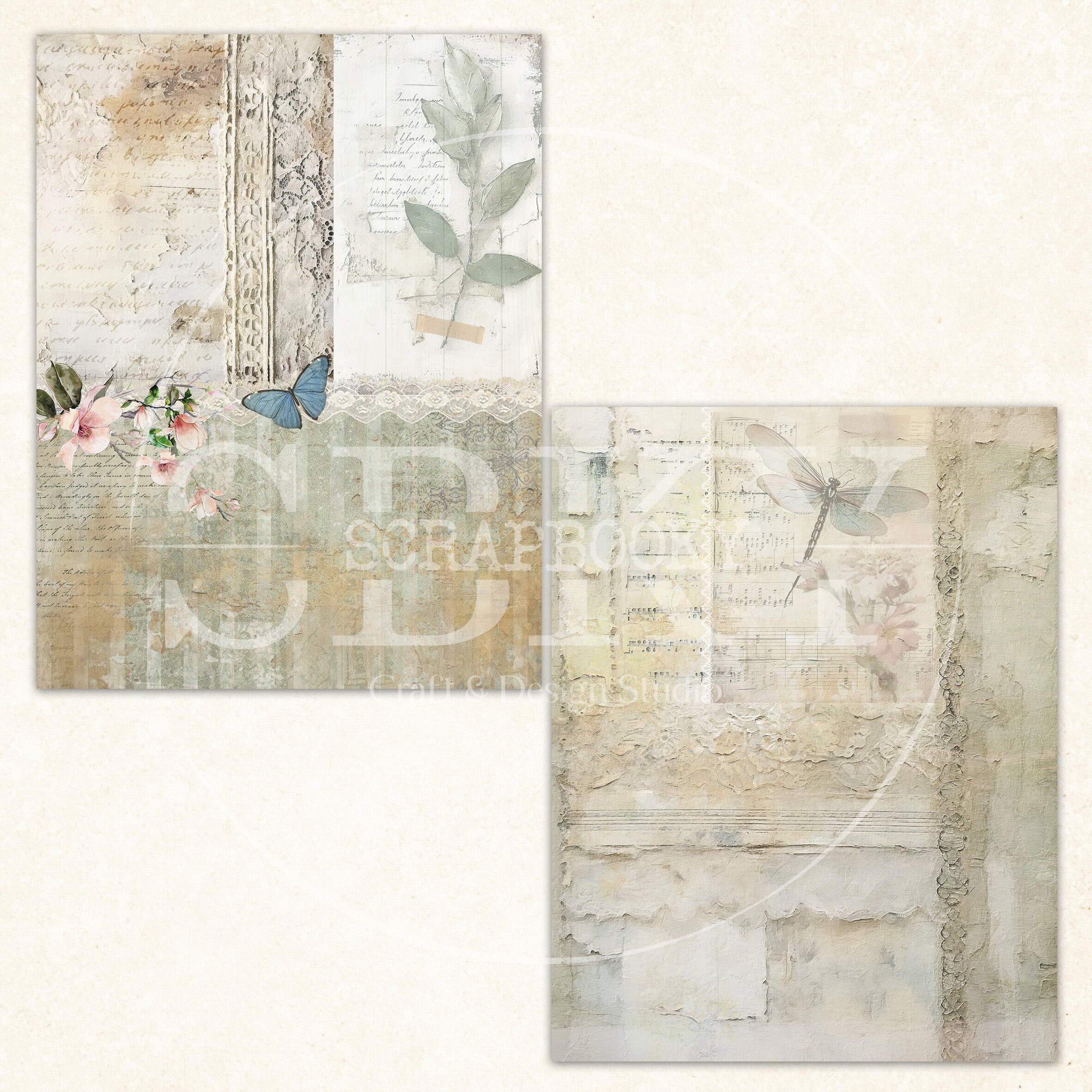 Letter Sized Digital Paper Timeless Romance Digital Kit Printable ...