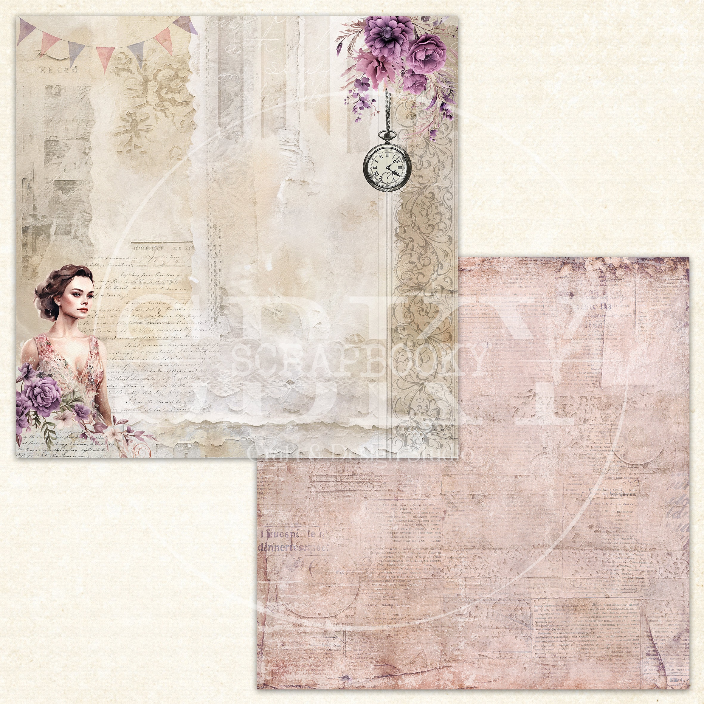 Graduation Digital Paper Prom Night Printable Paper Vintage Craft Paper ...