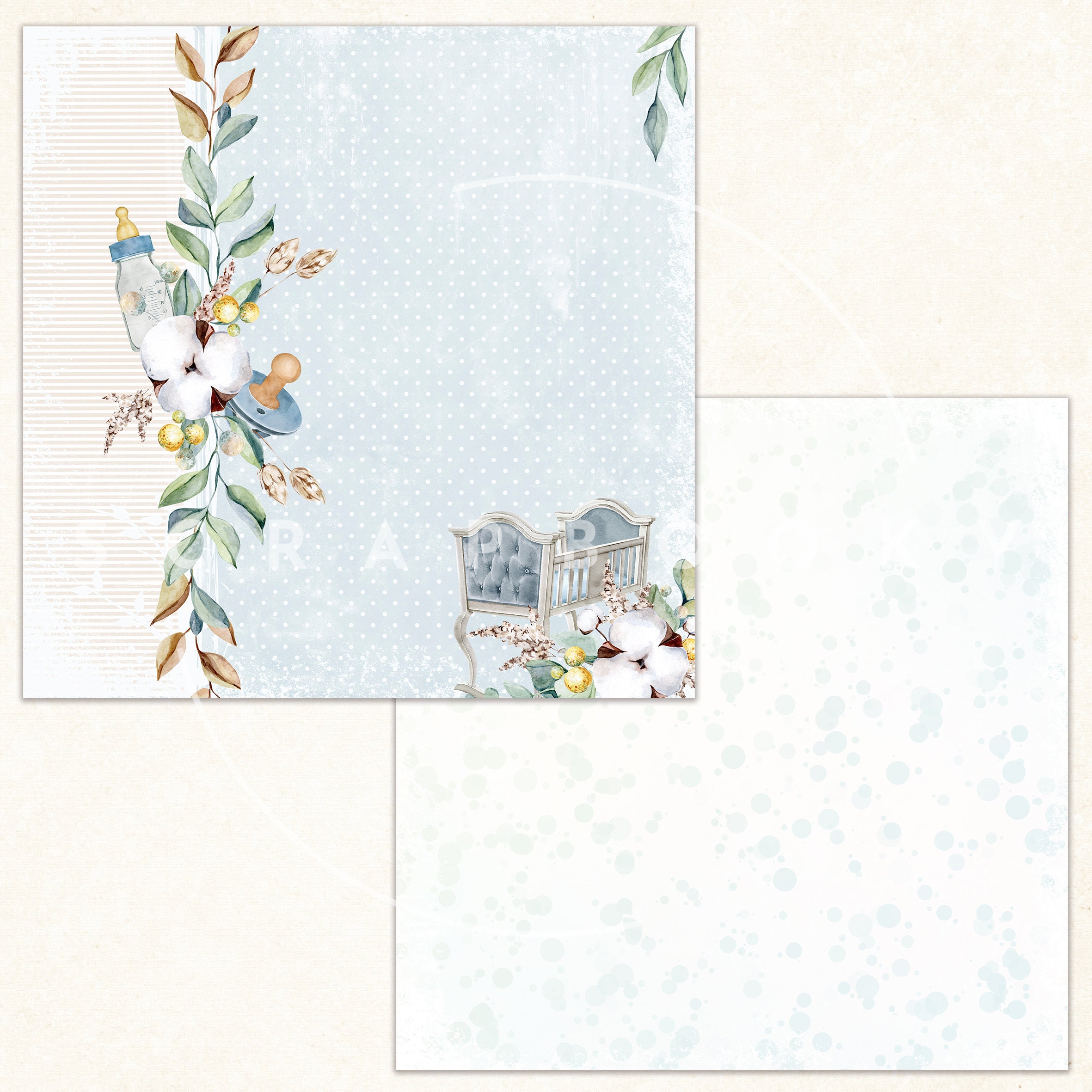 Set of Gentle Colours Baby Boy Digital Paper Baby Boy Digital - Etsy