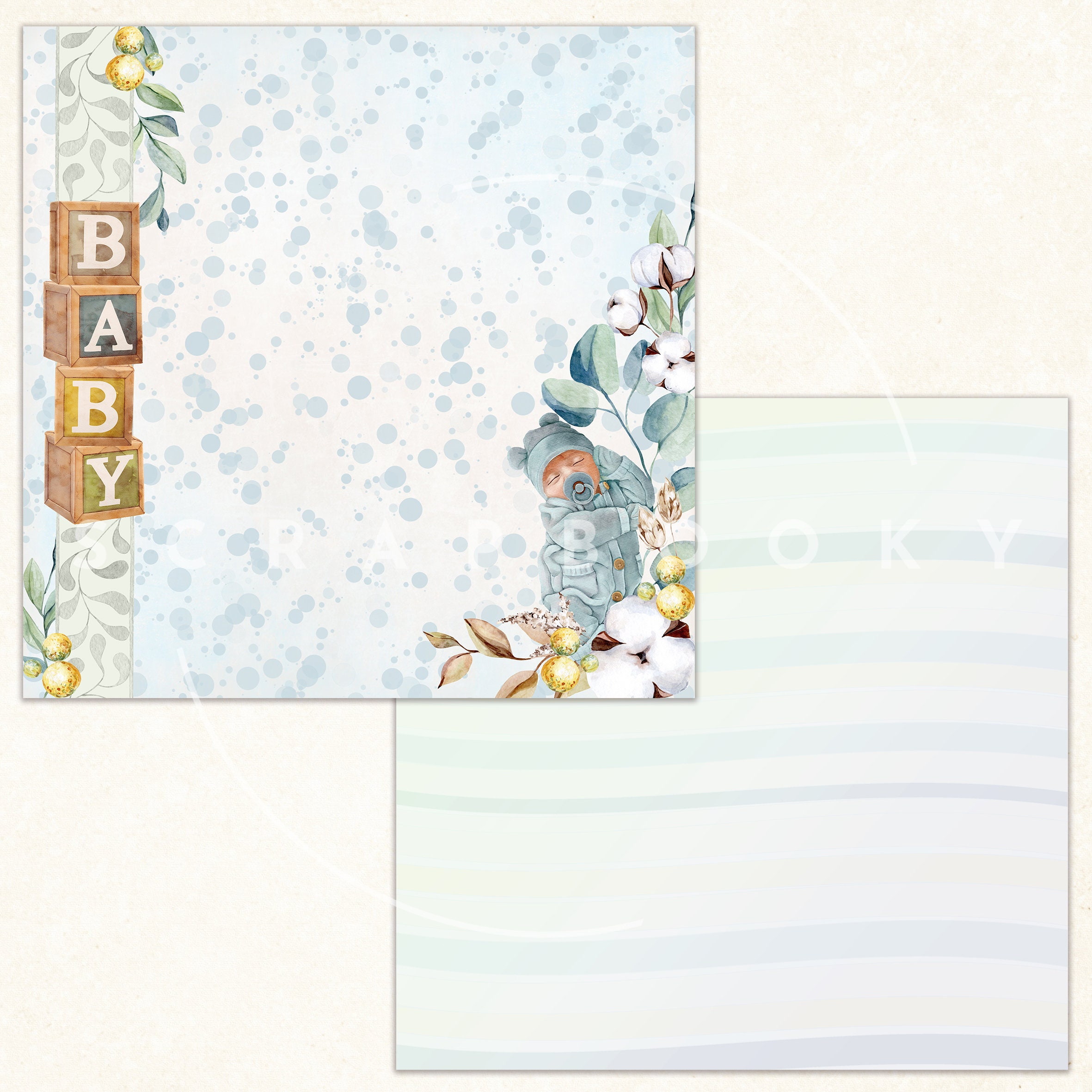 Set of Gentle Colours Baby Boy Digital Paper Baby Boy Digital - Etsy