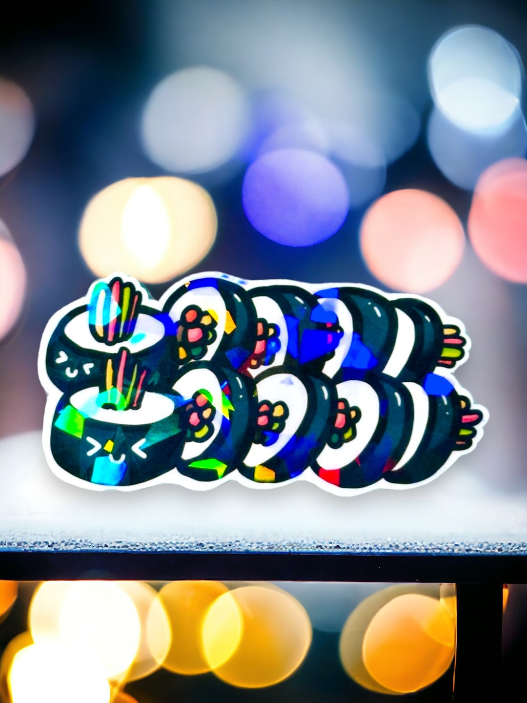 Kimbap Sticker Holographic - Kimbap Sticker, Korean Food Sticker ...