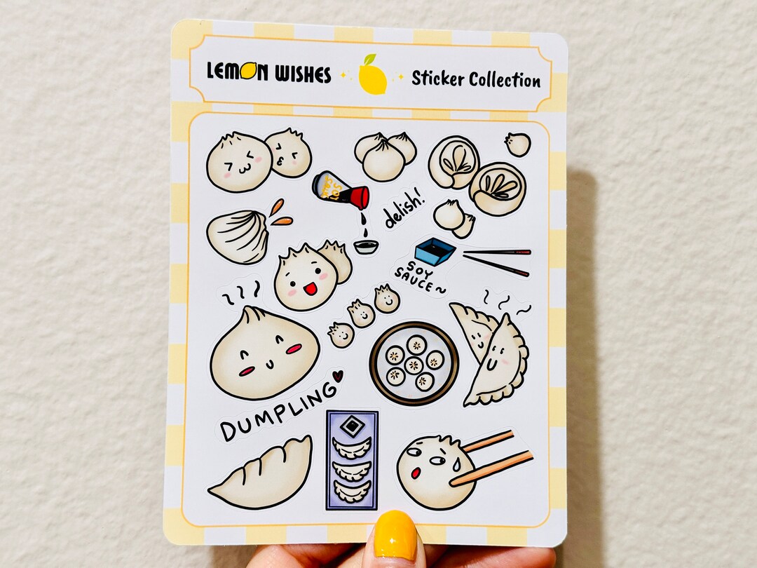 Dumpling Sticker Sheet - Sticker Sheets, Cute Stickers, Stickers for ...