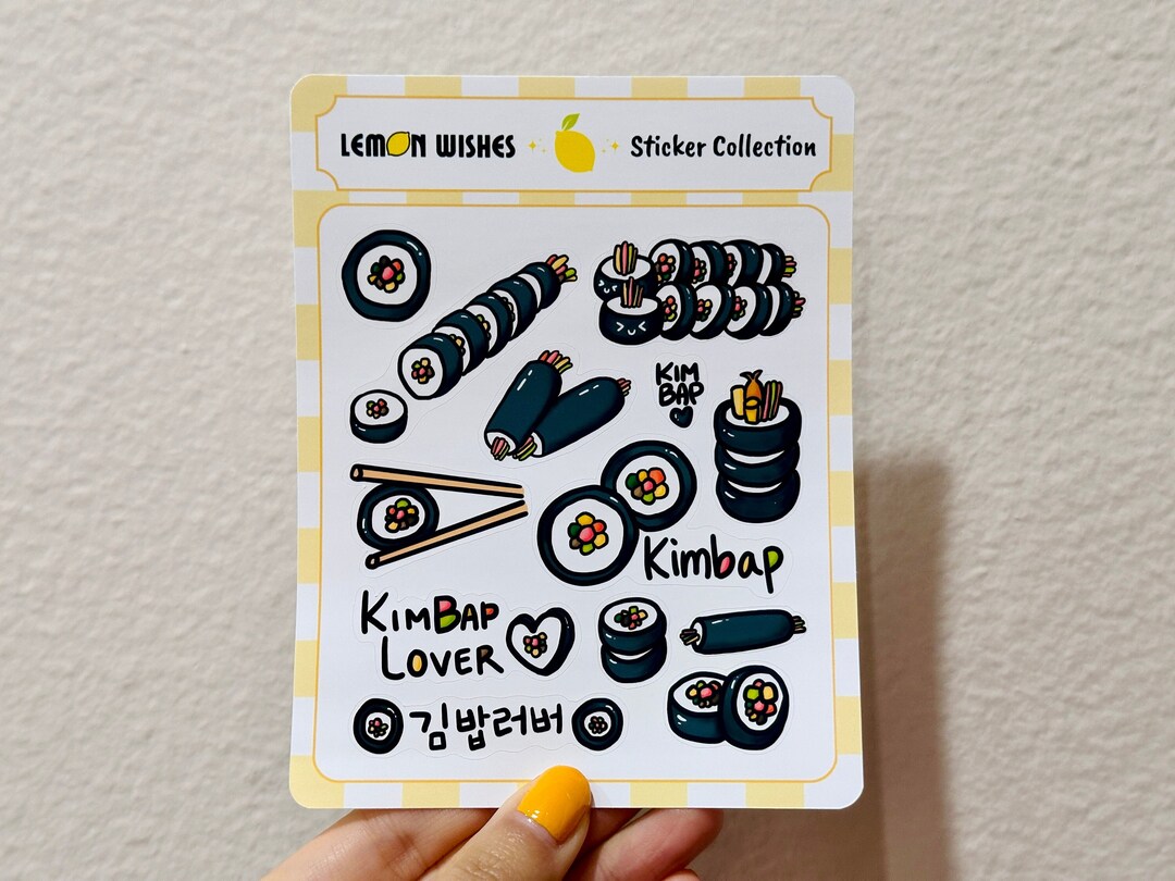 Kimbap Sticker Sheet - Kimbap, Sticker Sheets, Cute Stickers, Stickers ...
