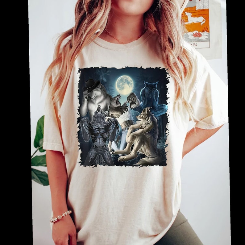 Wolf-ripping-shirt-werewolf-alpha-wolf-funny-oddly-meme-t-shirt1111 - Etsy