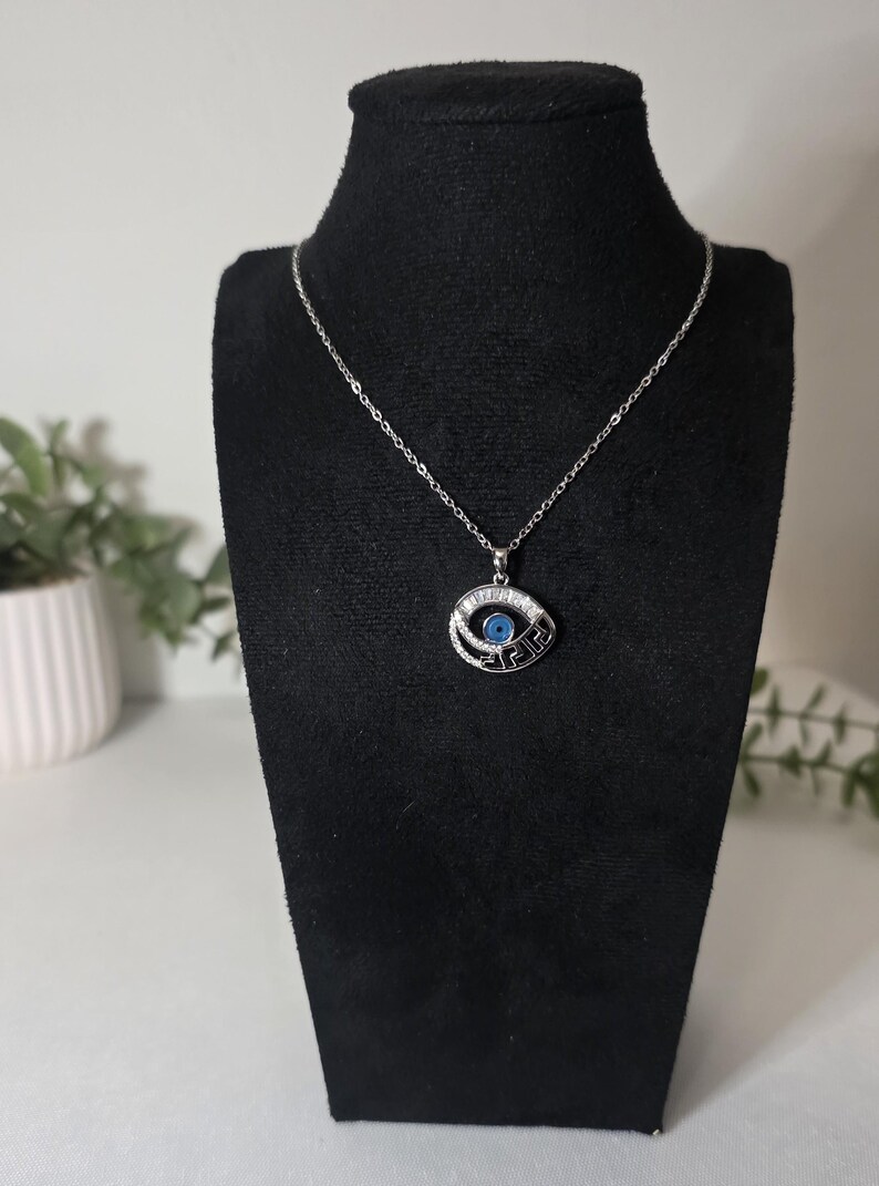 Minimalist 18K Gold Plated CZ Crystal Evil Eye Charm/ Protection ...