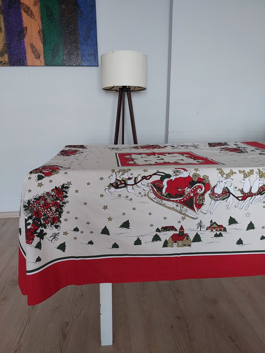 COTTON CHRISTMAS TABLECLOTH - Etsy