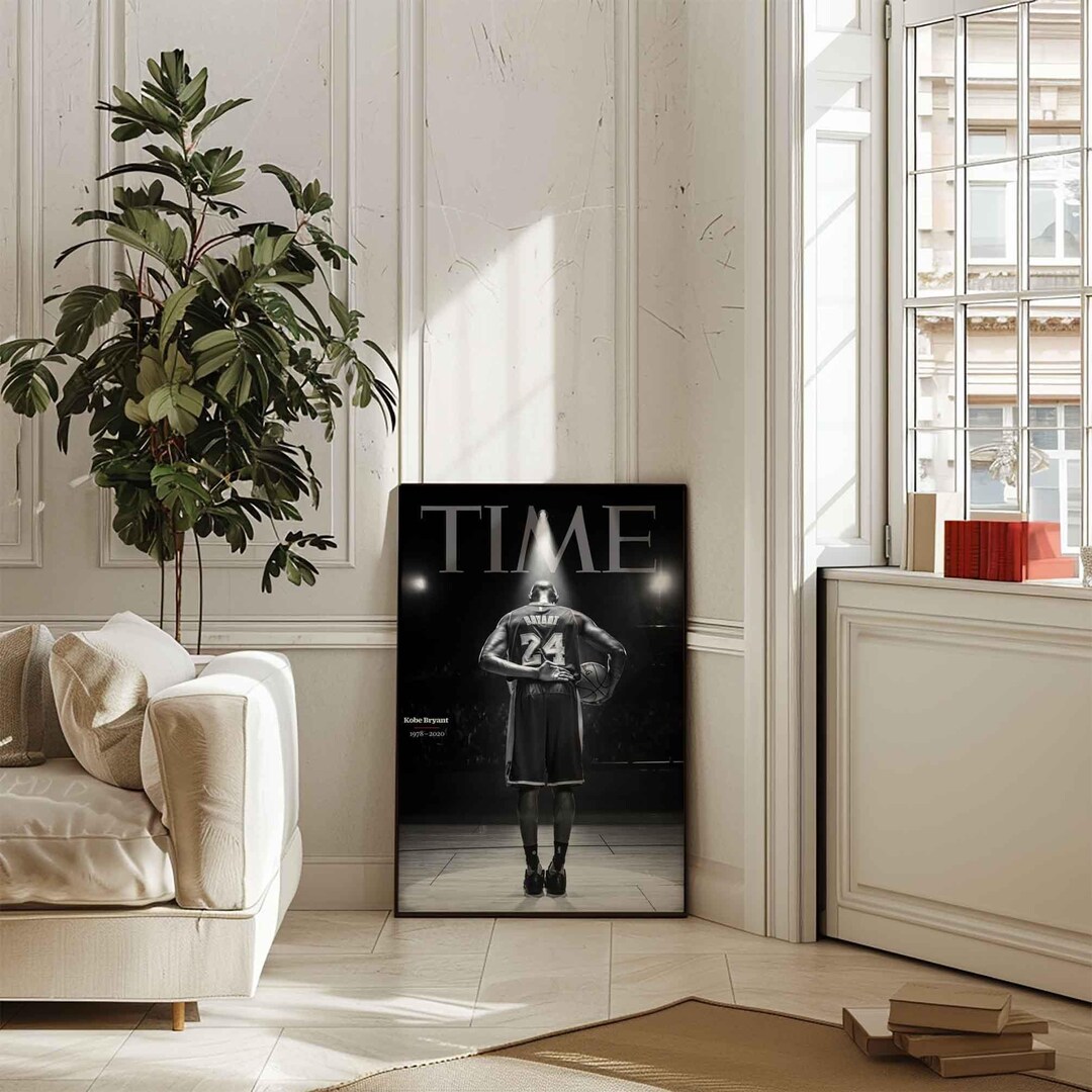 Kobe Bryant Poster, Time Magazine Print, NBA Lakers Canvas Wall Art ...
