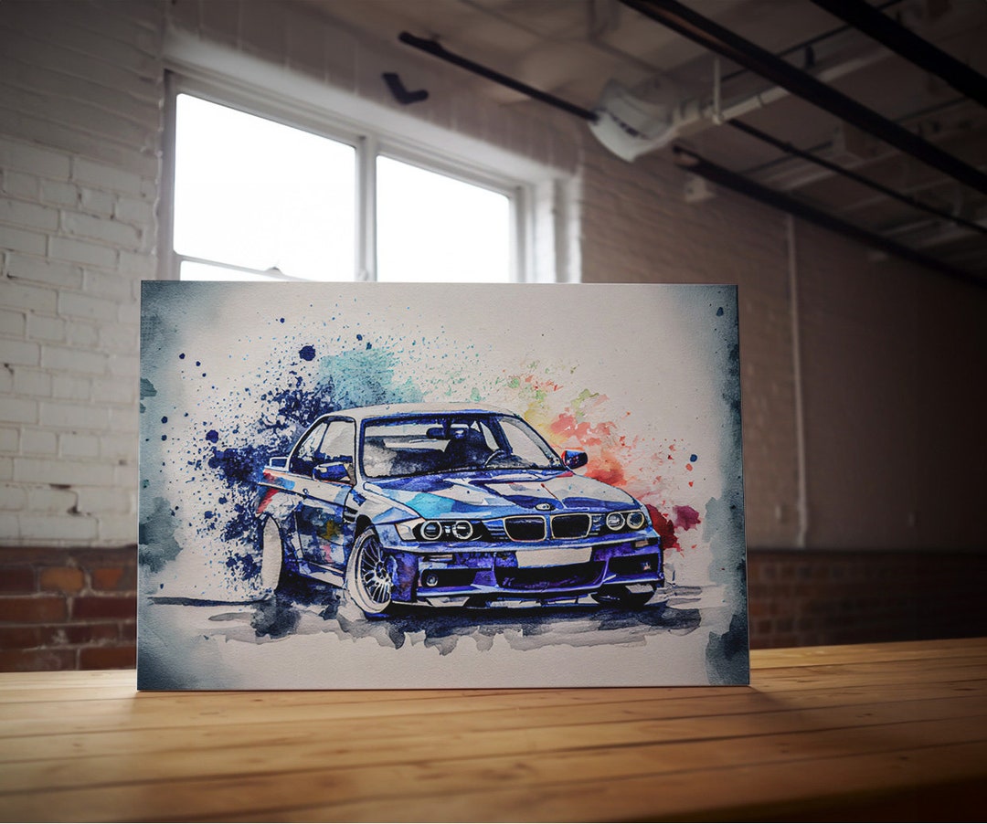 BMW E30 Canvas Wall Art Print Auto Canvas Artwork for Living Room or ...