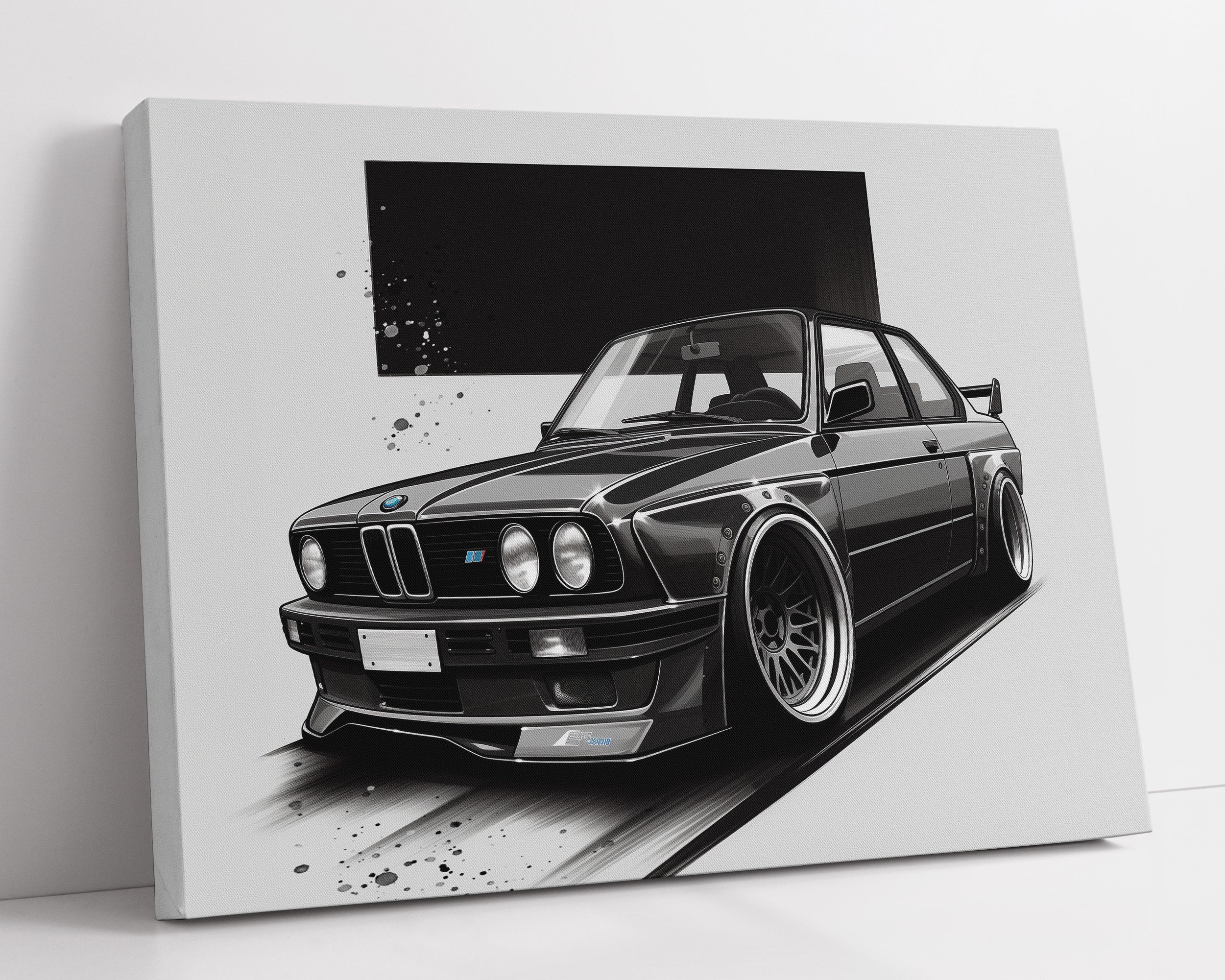 BMW E30 Canvas Wall Art Print Auto Artwork for Living Room or Man Cave ...