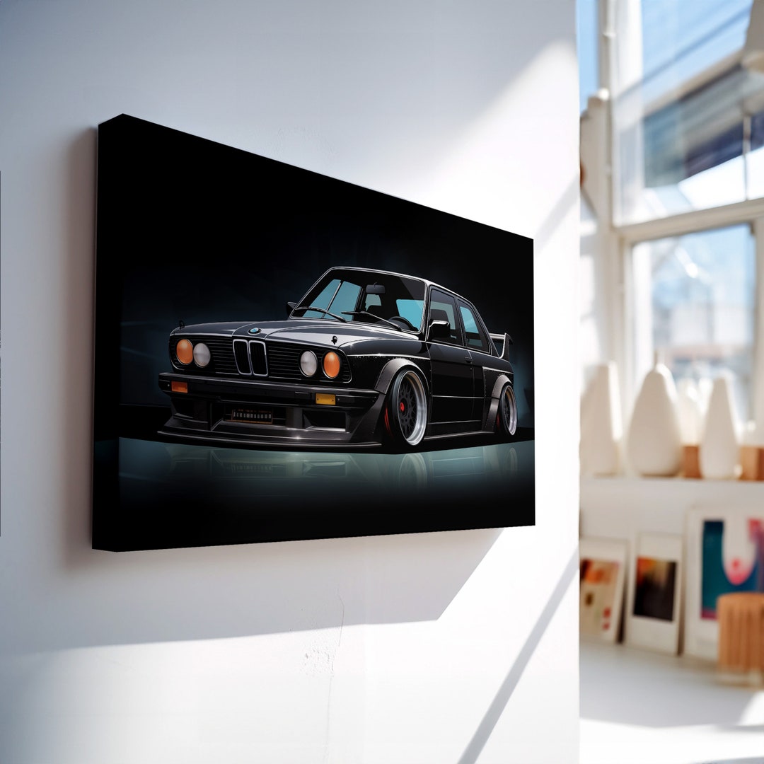 BMW E30 Canvas Wall Art Print E46 Racing Car Home Decor for Living Room ...
