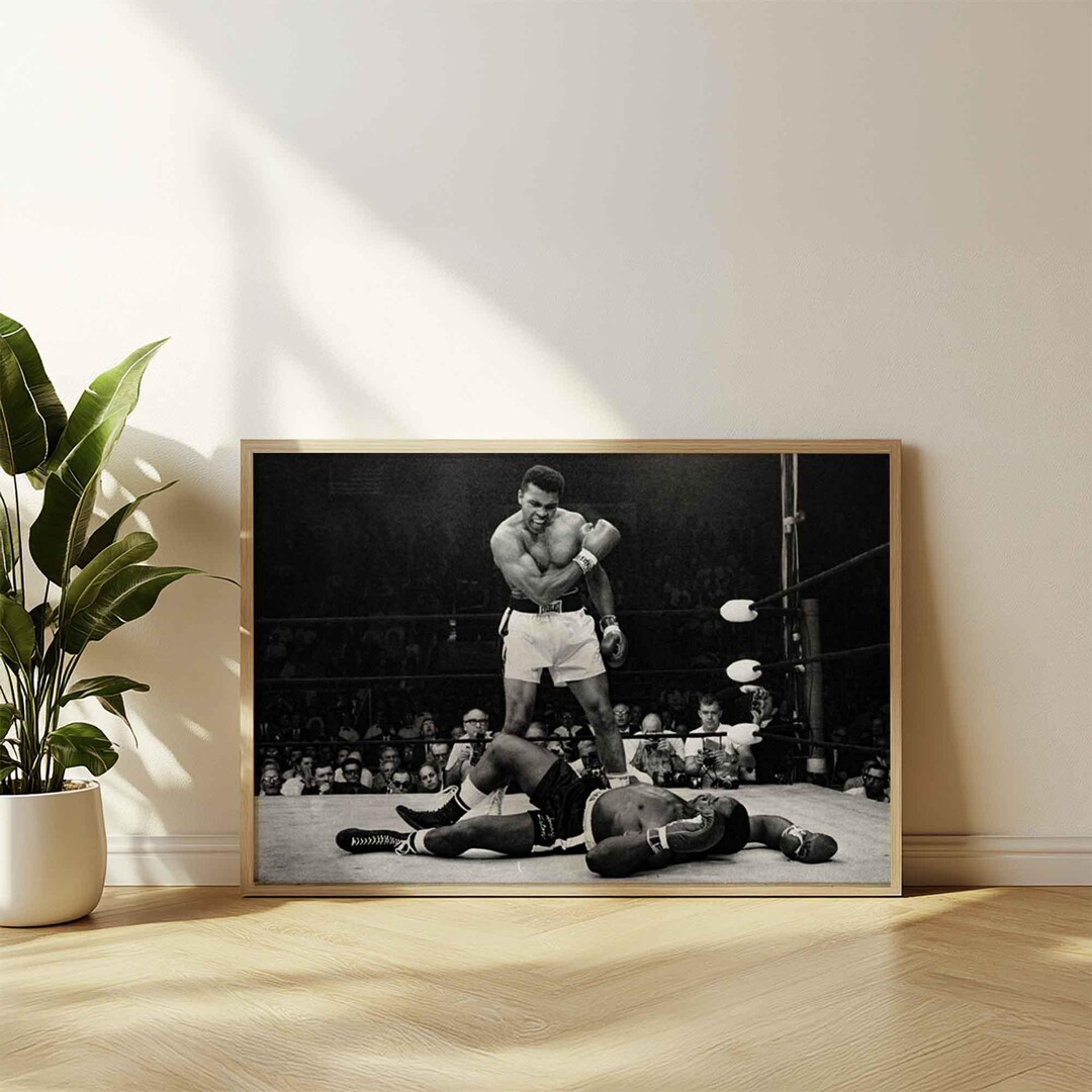Muhammad Ali Iconic Knockout Poster Vintage Boxing Wall Art ...