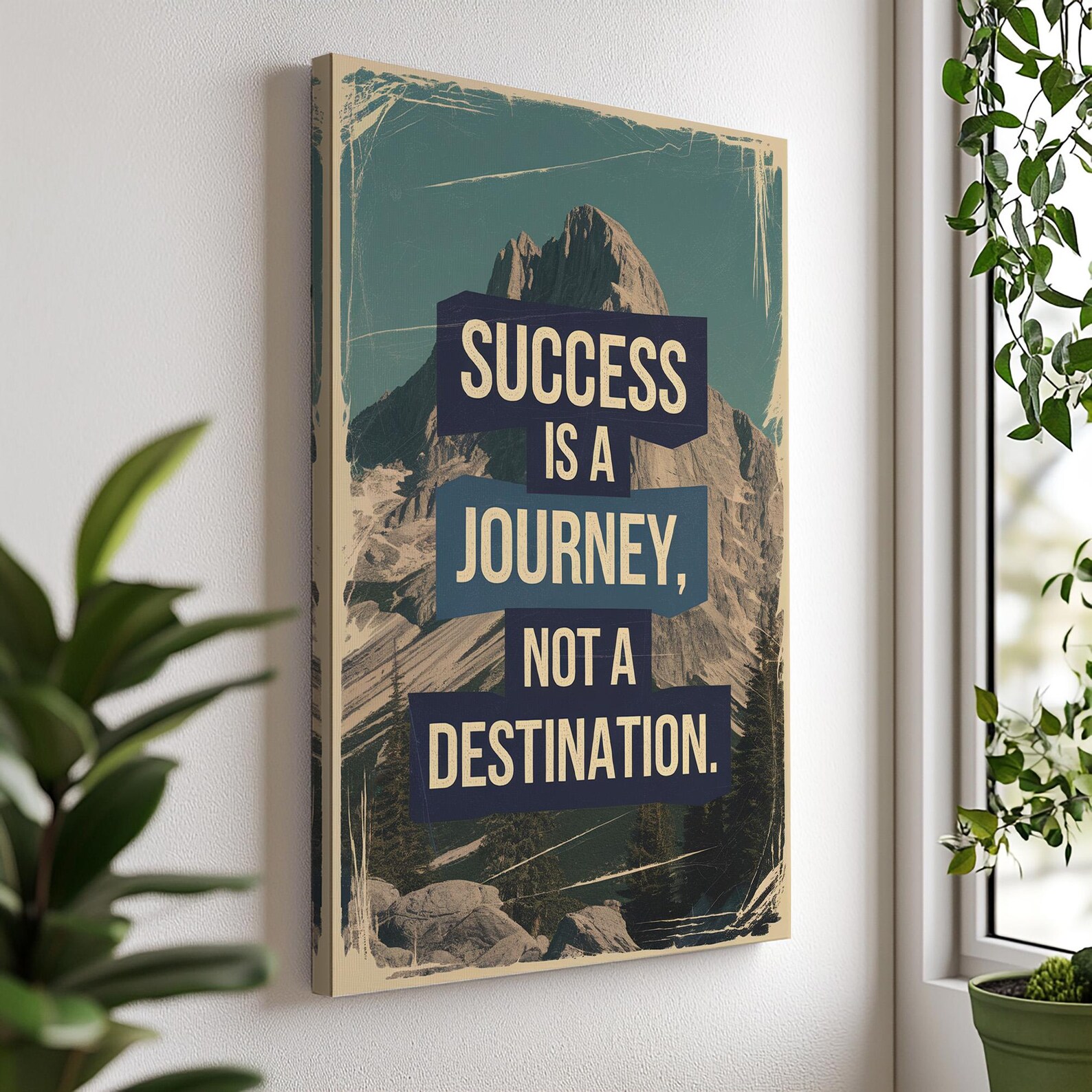 Success is a Journey Motivational Wall Art Inspirational Quote for Home ...