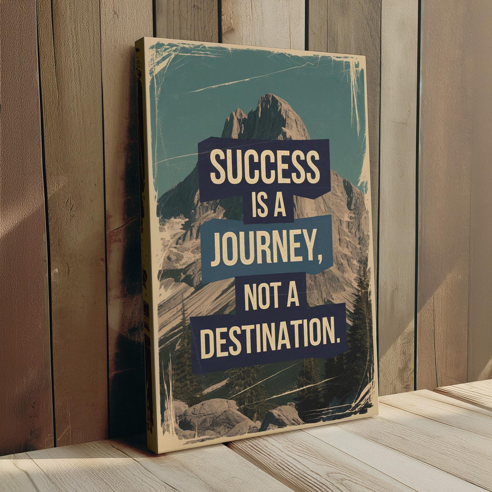 Success is a Journey Motivational Wall Art Inspirational Quote for Home ...
