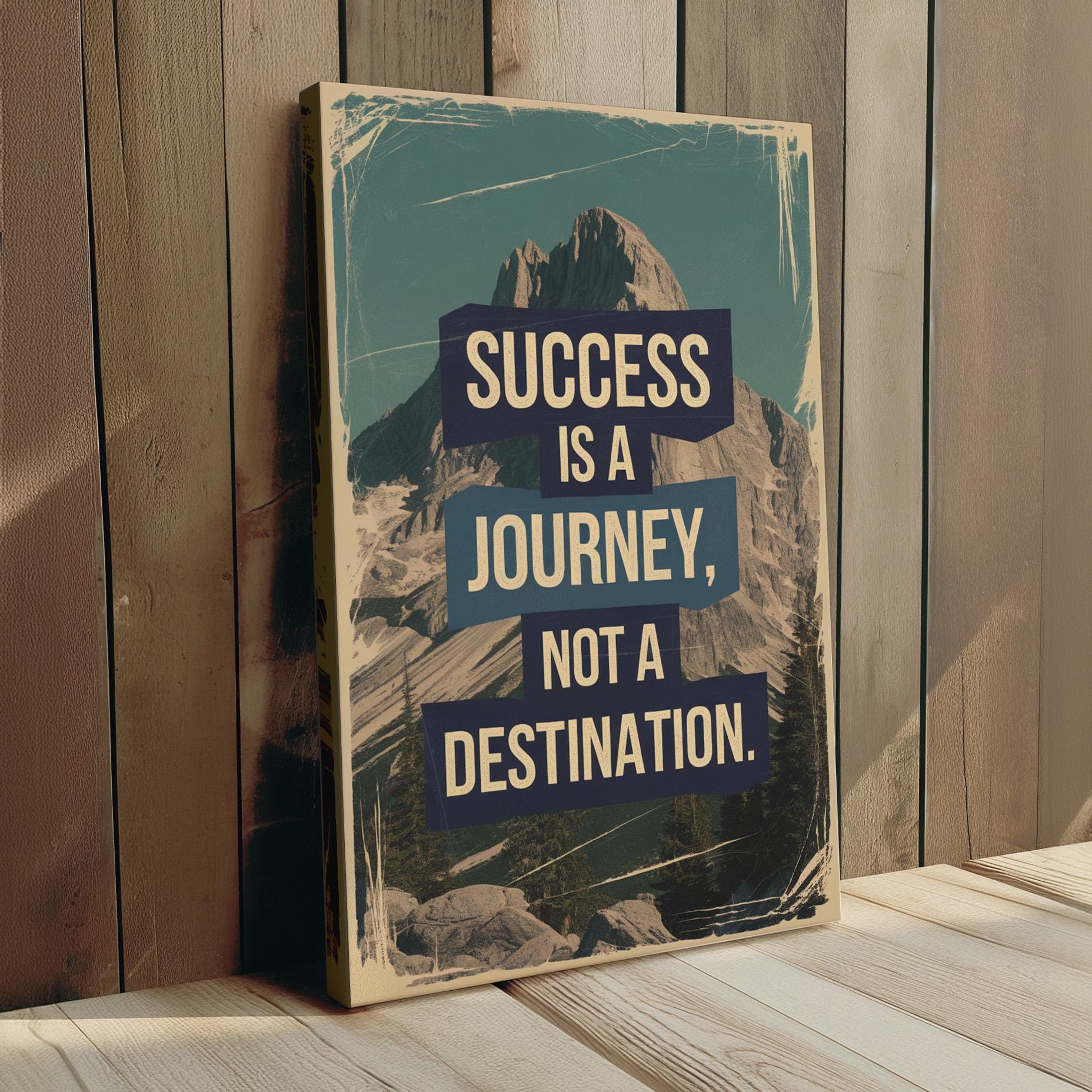 Success is a Journey Motivational Wall Art Inspirational Quote for Home ...