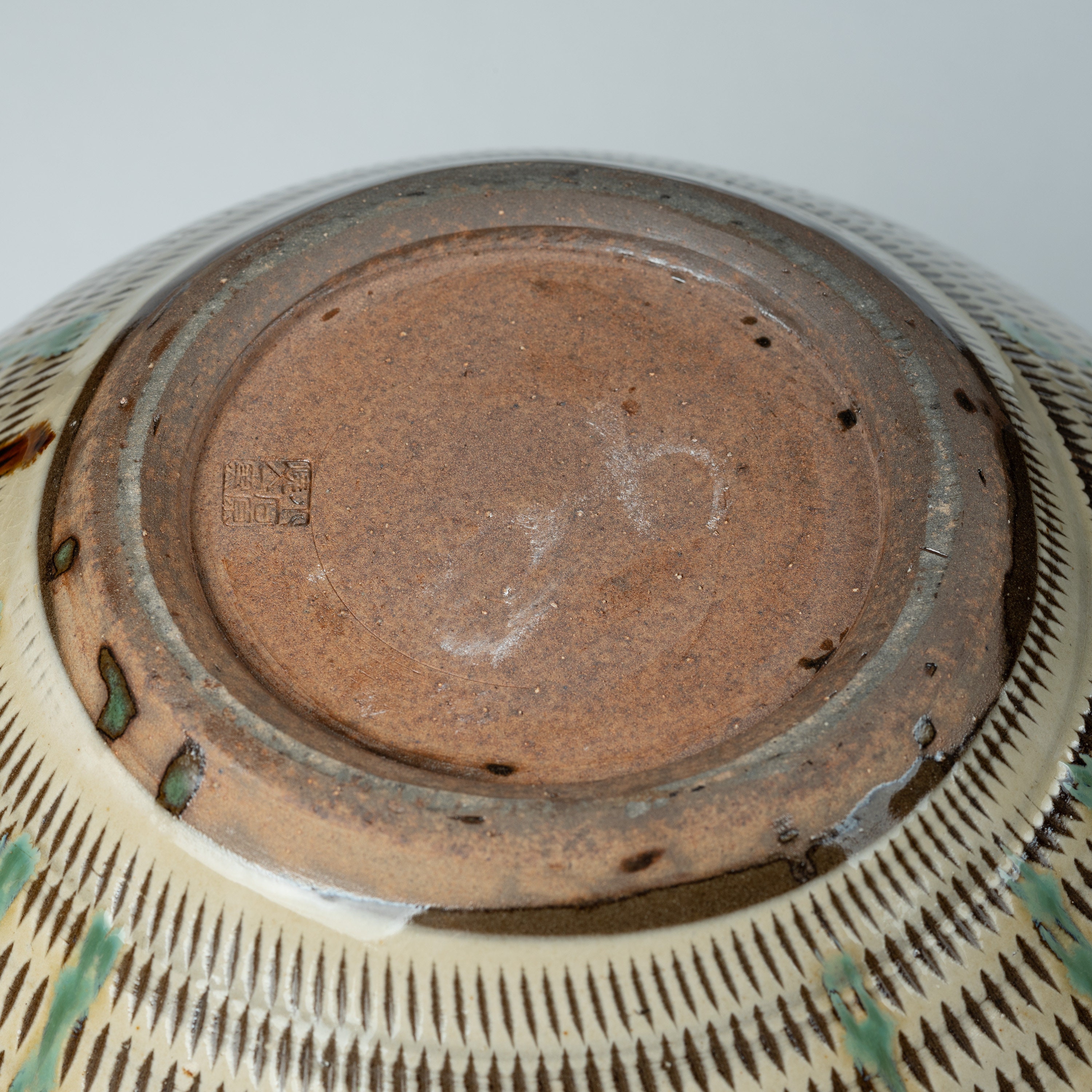 Large Onta Vase With Chatter-marks and Two-colour Uchikake Splash ...