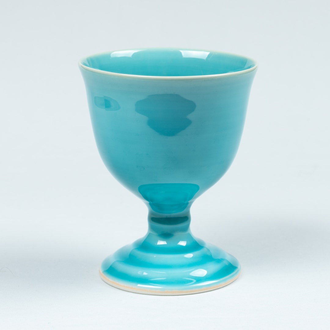 Amakusa Higure Turkish Blue Goblet Cup 天草日暮トルコブルーゴブレット - Etsy