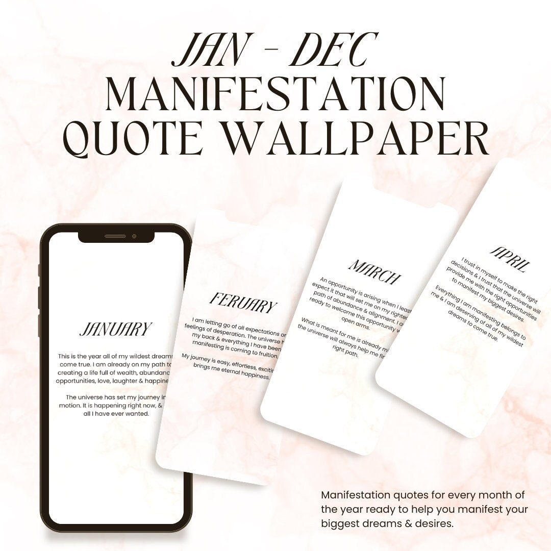 Manifestation Phone Wallpaper | Affirmation iPhone Backgrounds ...