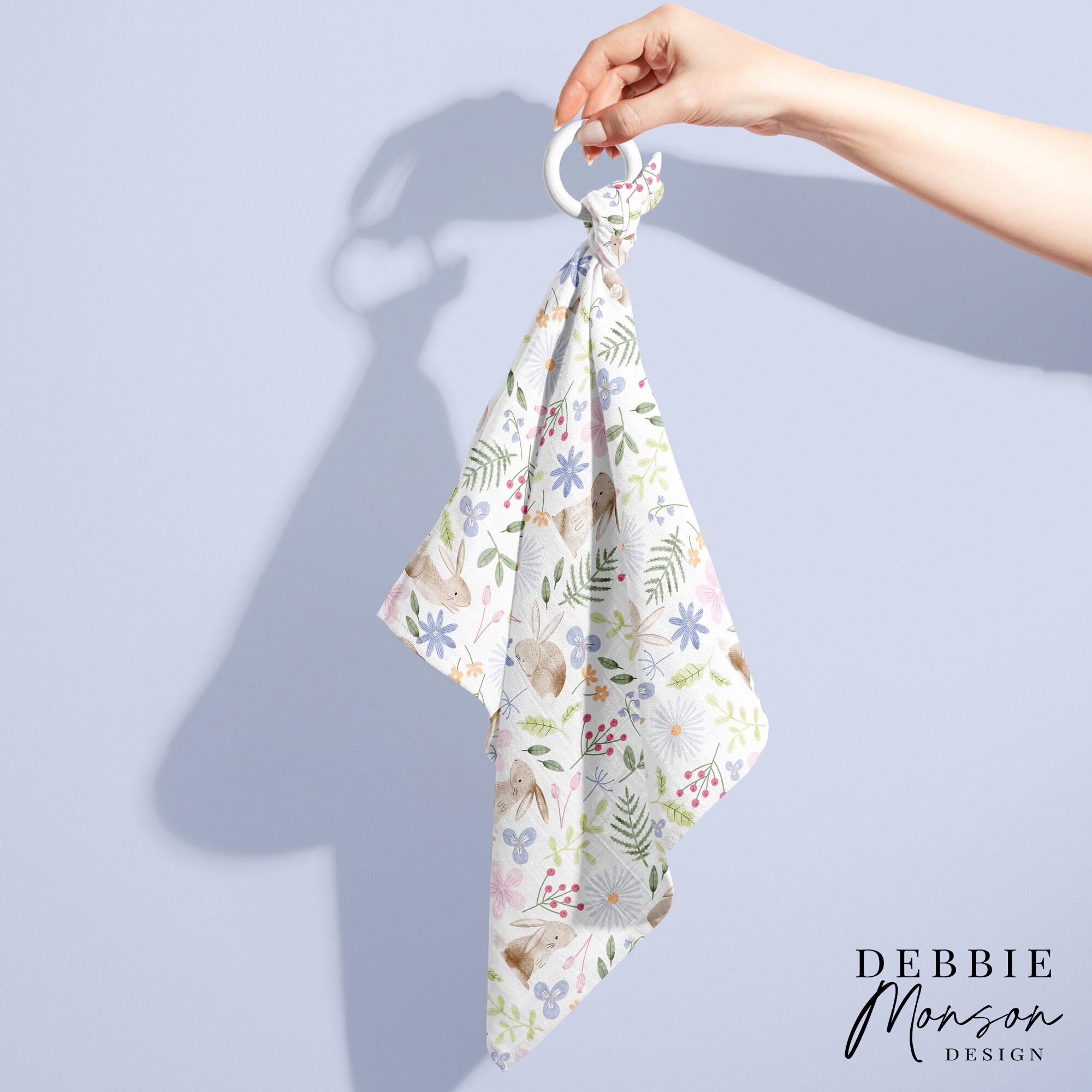 Adorable Spring Bunnies Seamless Pattern White Background | Cute Bunny ...