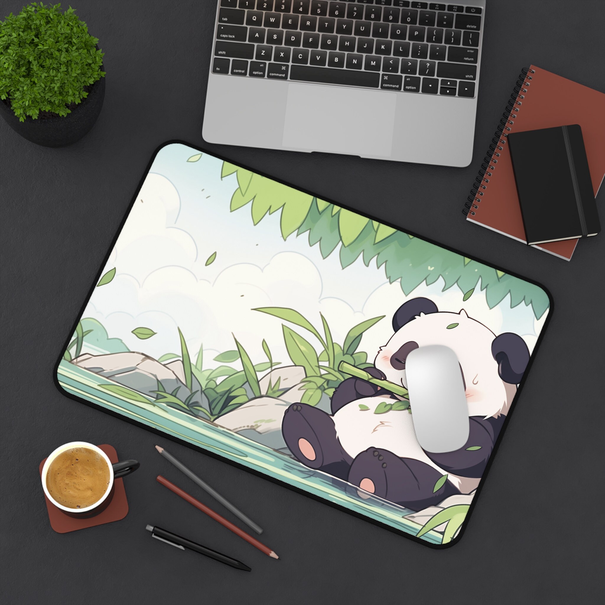 Cute Kawaii Panda Desk Mat,large Desk Mat Cute, Gaming Deskmat, Cute ...