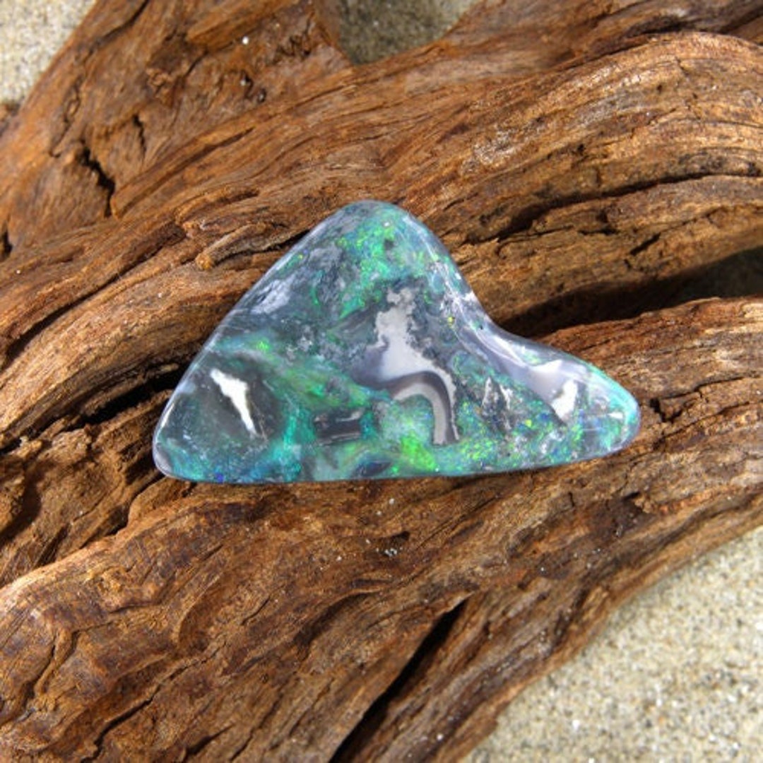 Genuine Lightning Ridge Black Opal With Green Flash, Natural Australian ...