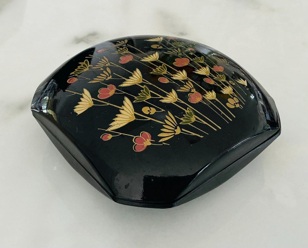 Vintage DANSAB Black & Gold Asian Style Jewelry Box - Etsy