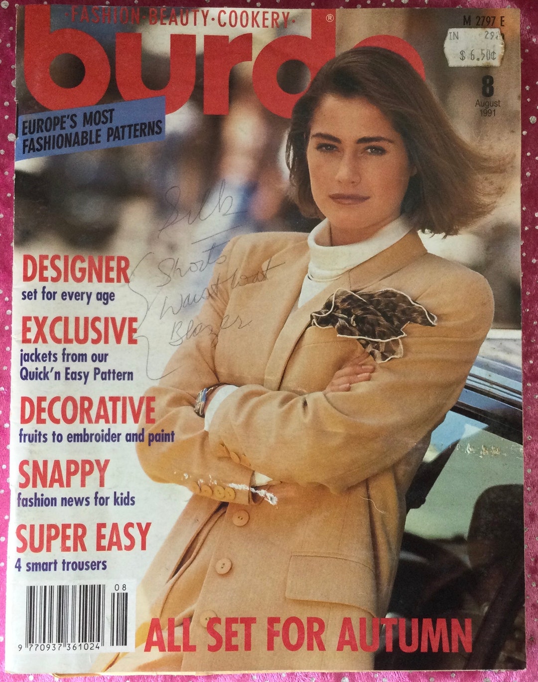 Burda Magazine in English 8/1991 /burda Fashion Magazine 1991 With ...