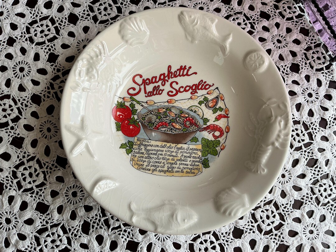 STOVIT Spaghetti Dish Vintage Ceramic Mage in Italy/ Italian Spaghetti ...