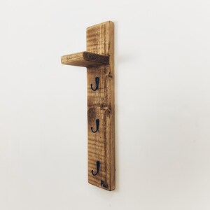 Key Holder With Shelf, Vertical Rustic Key Rack, Narrow & Slim Designed ...