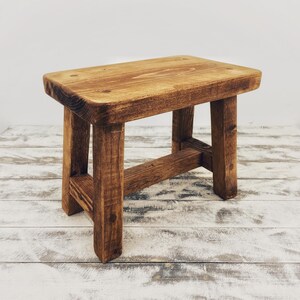 Rustic Milk Stool, Small Wooden Stool, Side Table, Handmade Sustainable ...