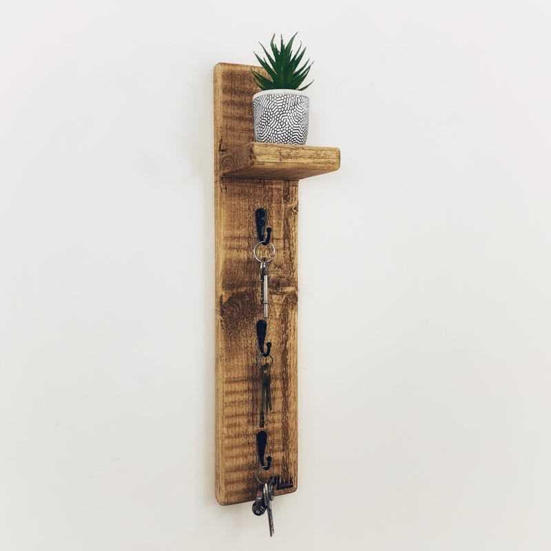 Rustic Vertical Key Holder - Etsy UK