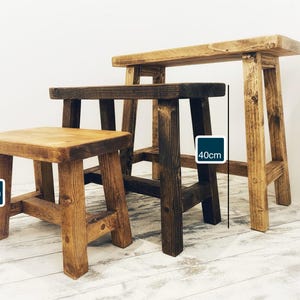Rustic Milk Stool, Small Wooden Stool, Side Table, Handmade Sustainable ...
