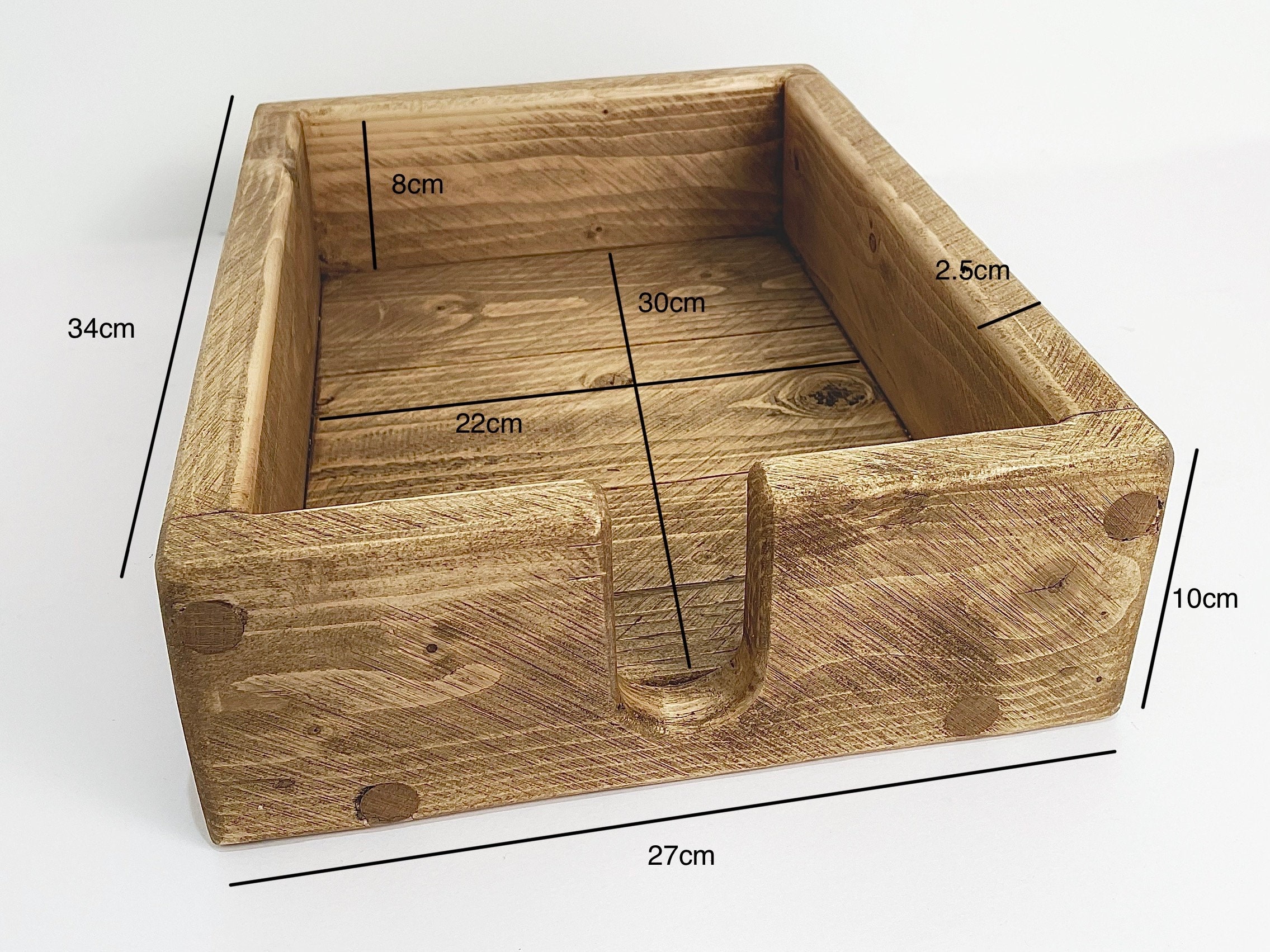 Rustic Letter Tray A4 , Desk Tidy, Wooden Desk Top Organiser ...