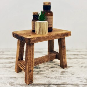Rustic Milk Stool, Small Wooden Stool, Side Table, Handmade Sustainable ...
