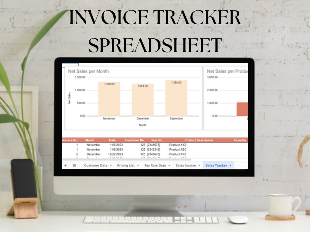 Client Invoice Tracker Spreadsheet Automated Invoice Tracker - Etsy