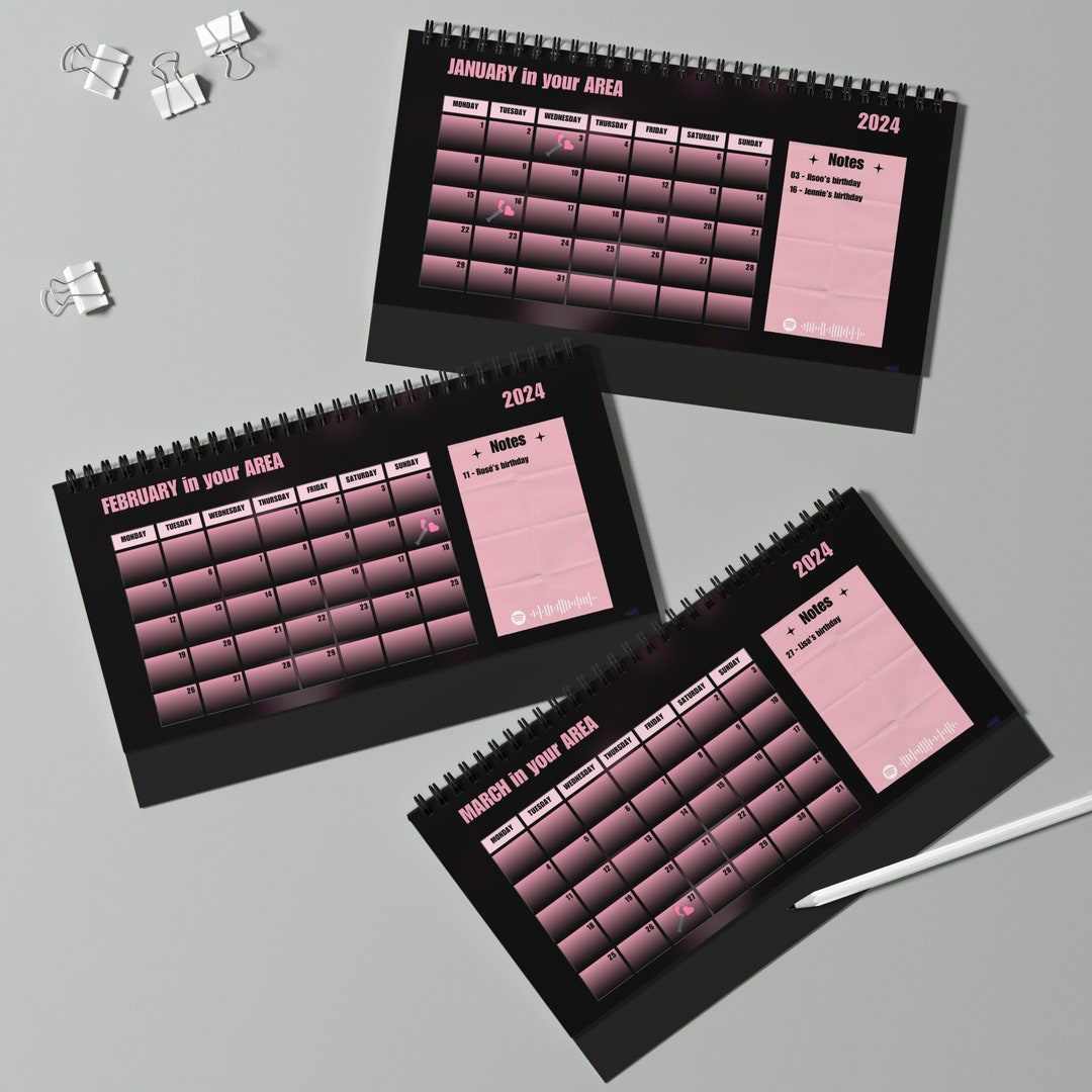 BLACKPINK Simplex Desk Calendar 2024 - Etsy Australia
