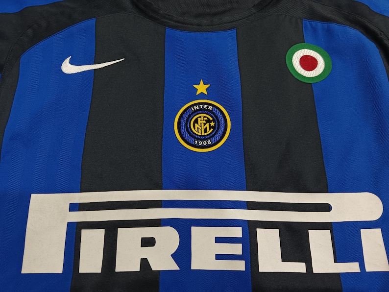 Vintage 2004-05 INTER MILAN Home Nike Pirelli Long Sleeve Jersey ...