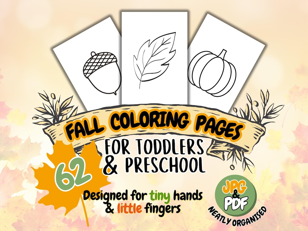 62 Printable Autumn Coloring Pages Digital Preschool Coloring Pages ...