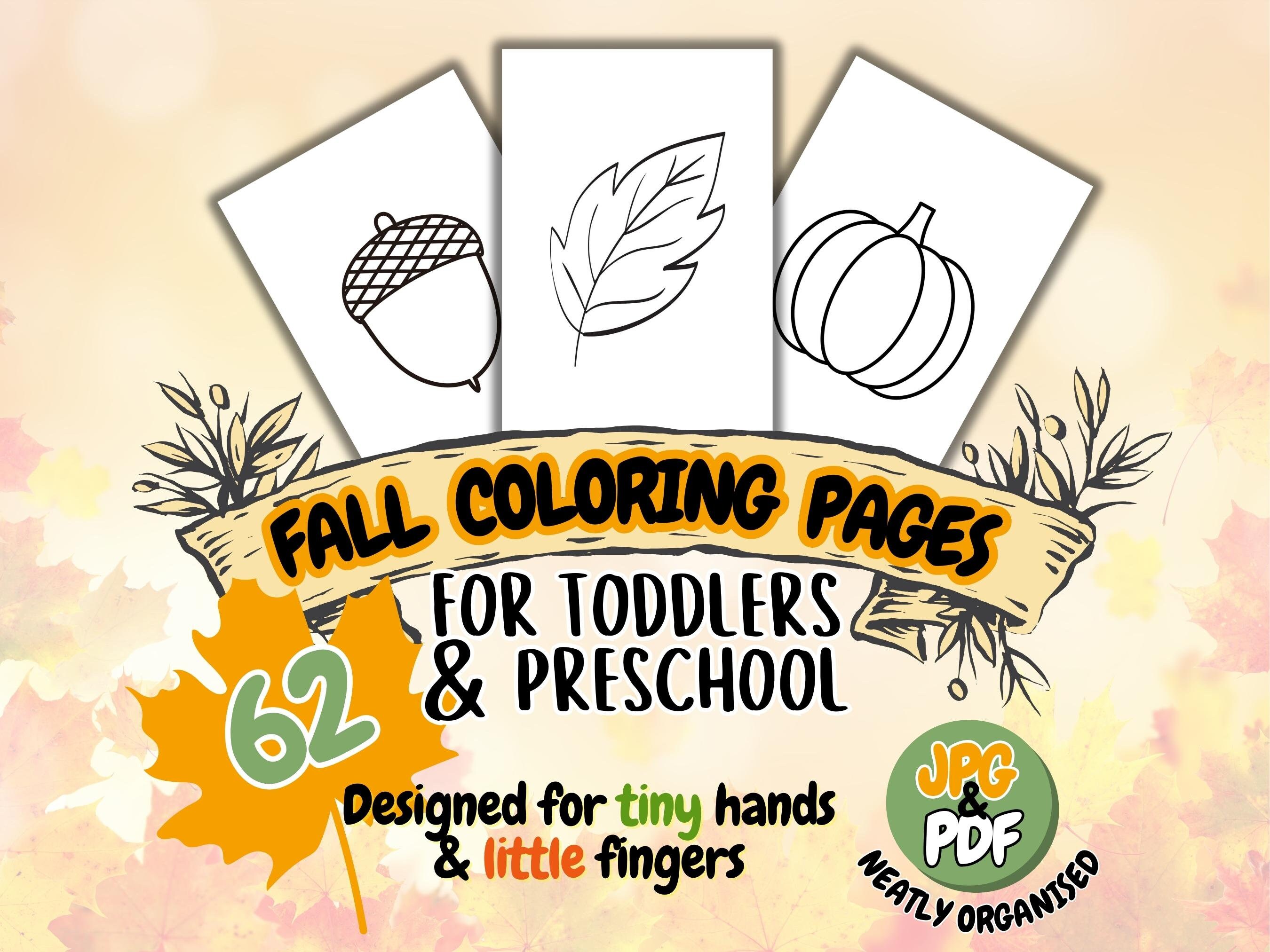 62 Printable Autumn Coloring Pages Digital Preschool Coloring Pages ...