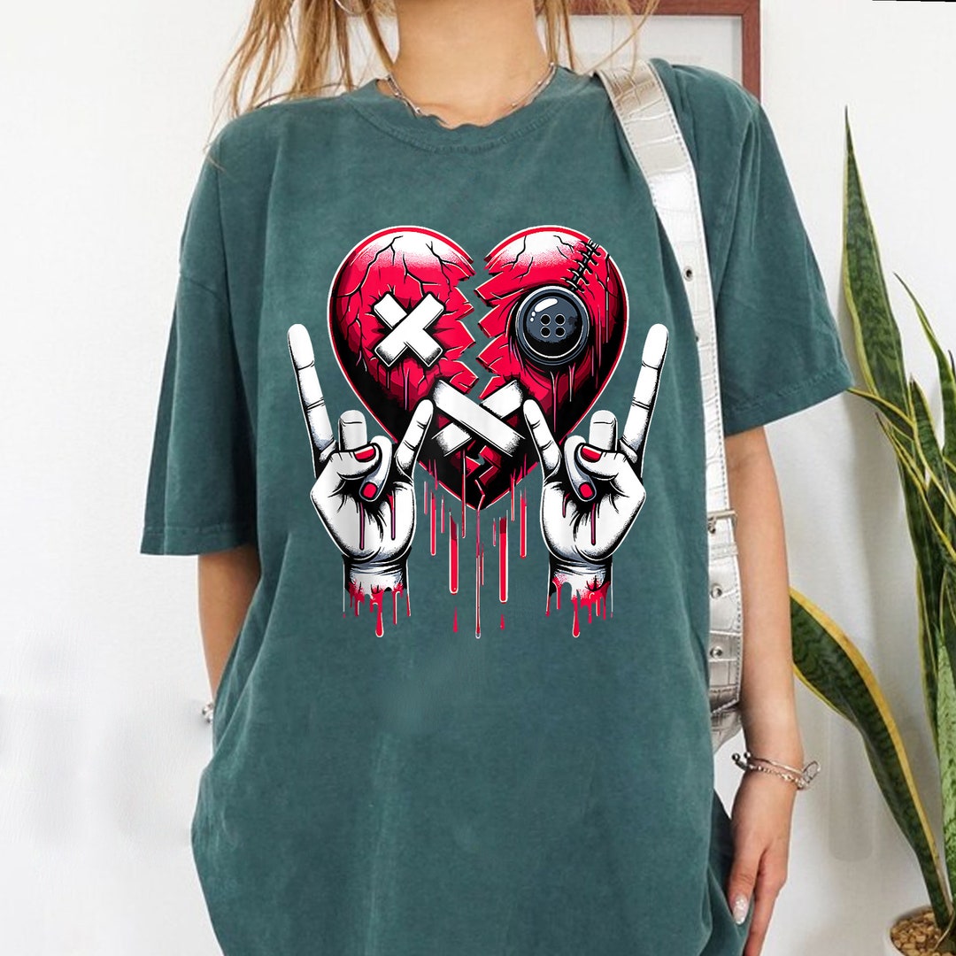 Loser Lover Drip Hurt Broken Heart Pain Valentine Rock Sign T-shirt1011 ...